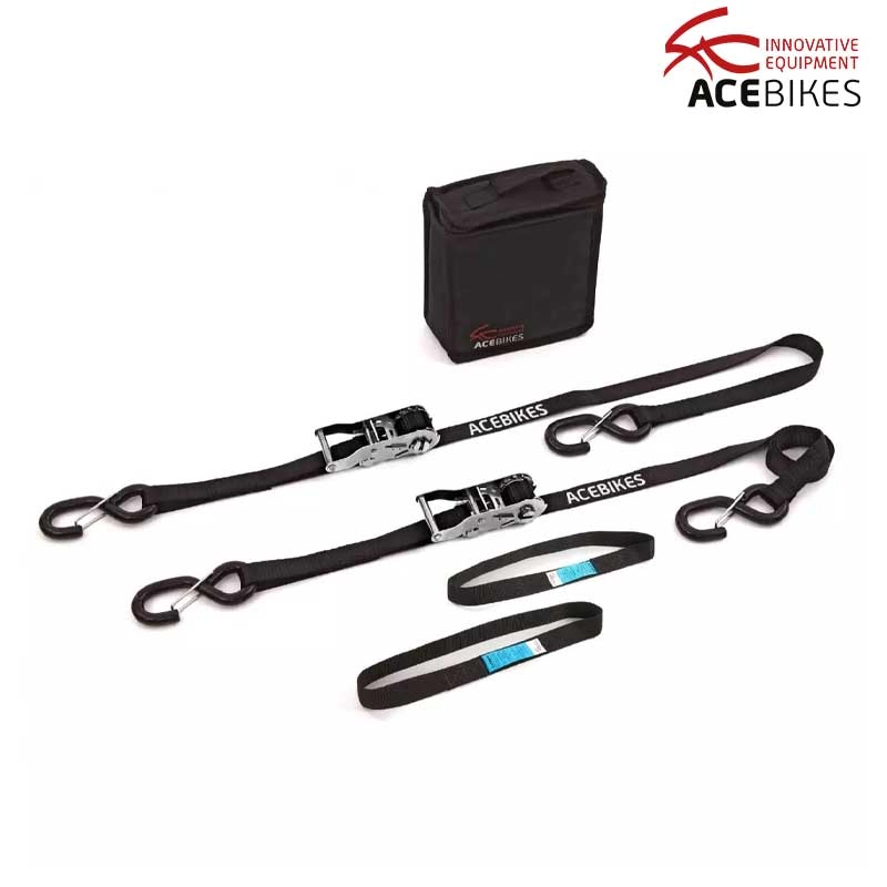 Set de sangles renforcées Acebike - Cliquet et croché - Moto Vision